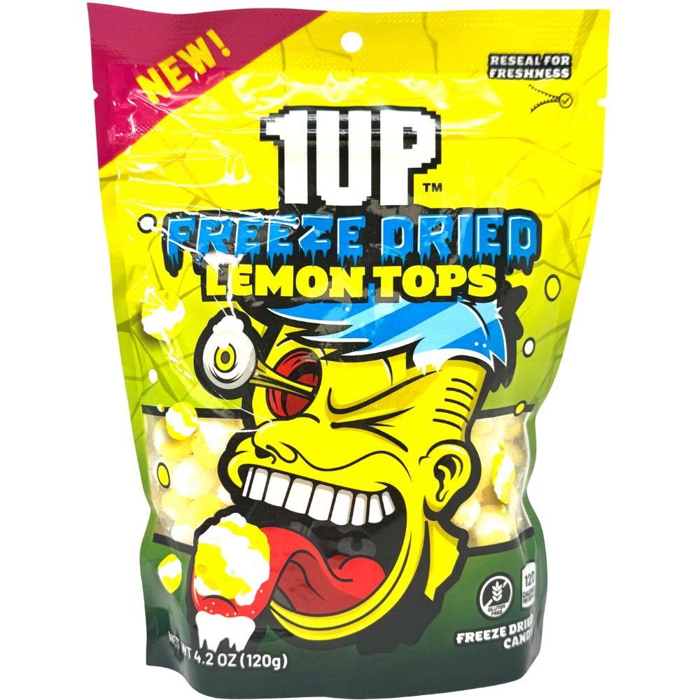 1UP Freeze Dried Lemon Tops 2oz - 1 Bag | Candy District
