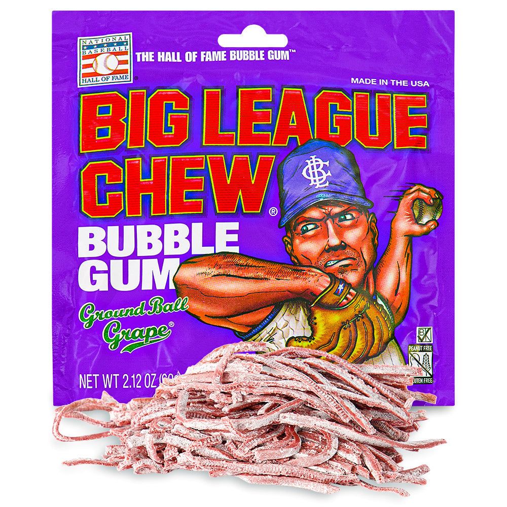 Big League Chew Bubble Gum-Ground Ball Grapeasp | Candy District