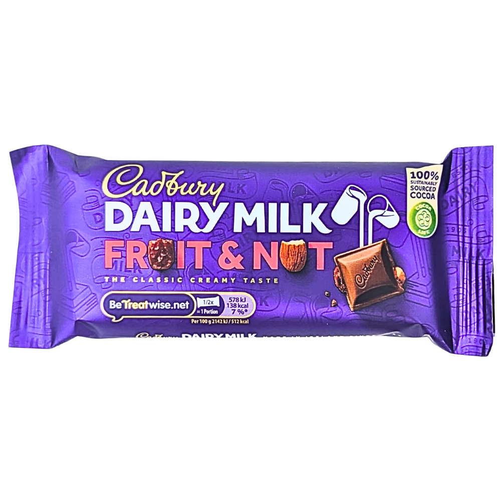 Cadbury Dairy Milk Fruit & Nut (Ireland) - 54g | Candy District