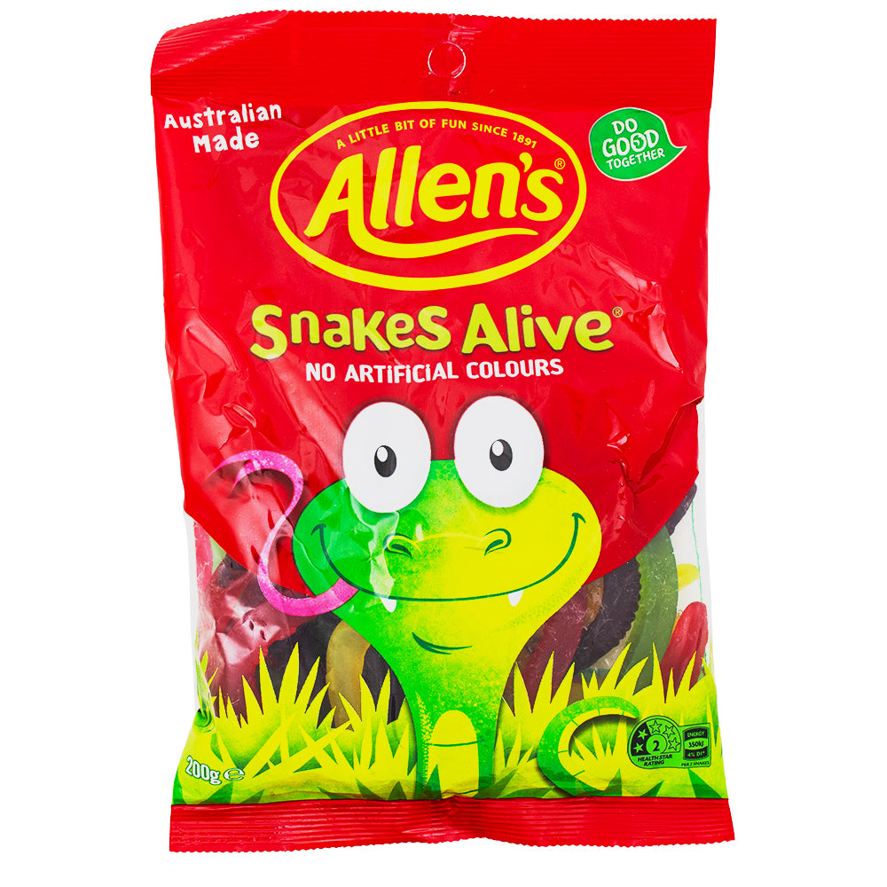 Australia Allens Snakes Alive Gummy Candy - 200g (Aus) | Candy District