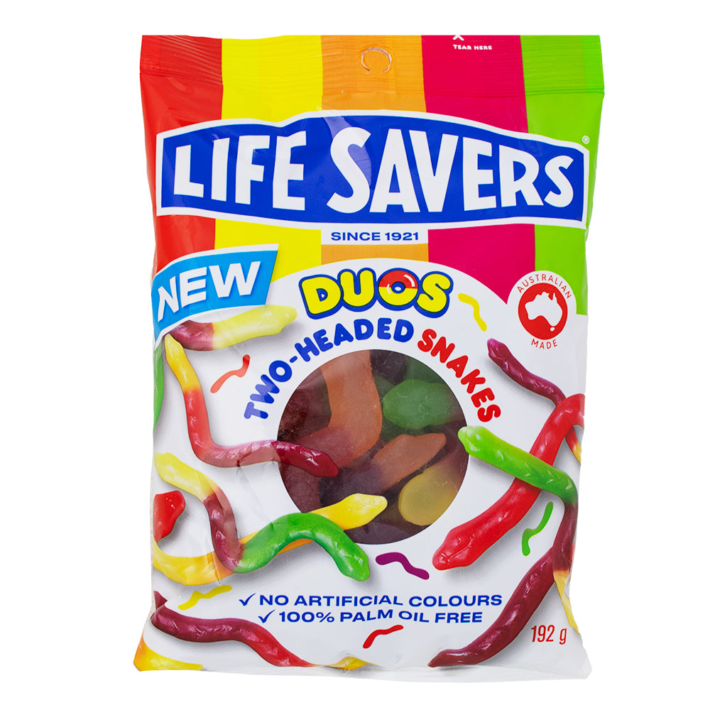 Lifesavers Duos Two-Headed Snakes (Aus) 192g - 12 Pack | Candy District