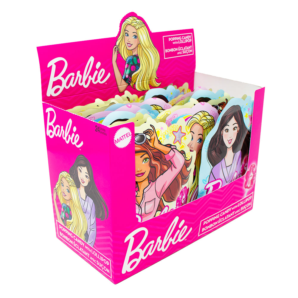 Barbie Popping Candy with Lollipop Dipper - 24 Pack | Candy District