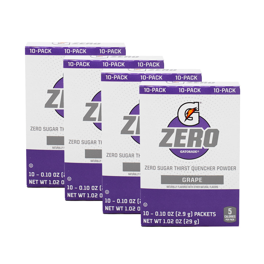 Gatorade Zero Sugar Powder Grape 10pk 29g - 4 Pack | Candy District