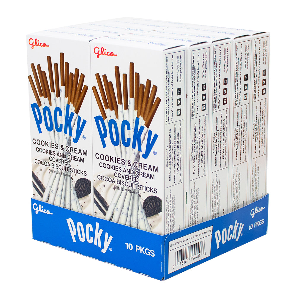 Pocky Cookies & Cream 1.41oz - 10 Pack | Candy District