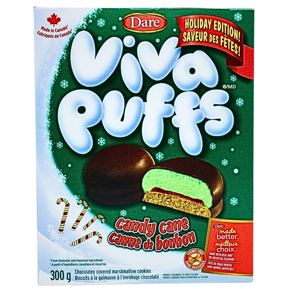 Dare Viva Puffs Candy Cane Cookies - 300g | Candy District