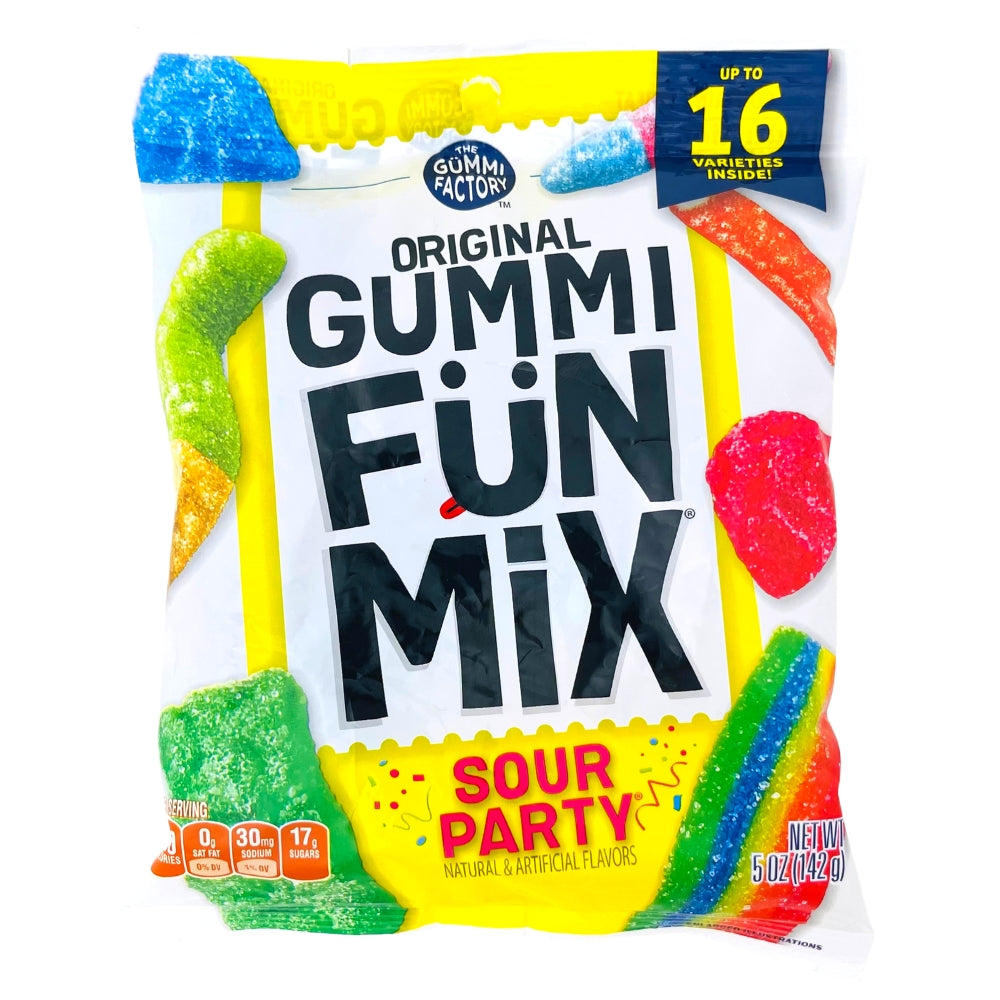 Gummi Fun Mix Sour Party 5oz - 12 Pack | Candy District