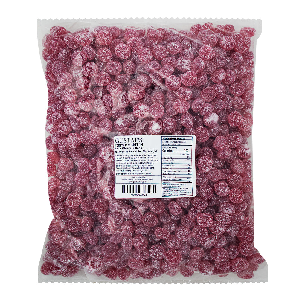 Gustaf's Sour Cherry Buttons 2kg | Candy District