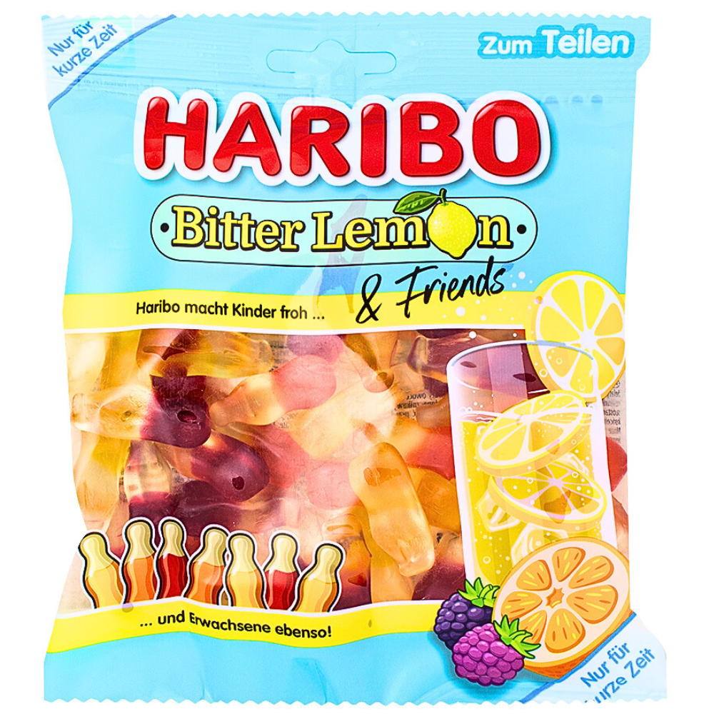 Haribo Bitter Lemon & Friends Gummy (Germany) 160g - 20 Pack | Candy ...