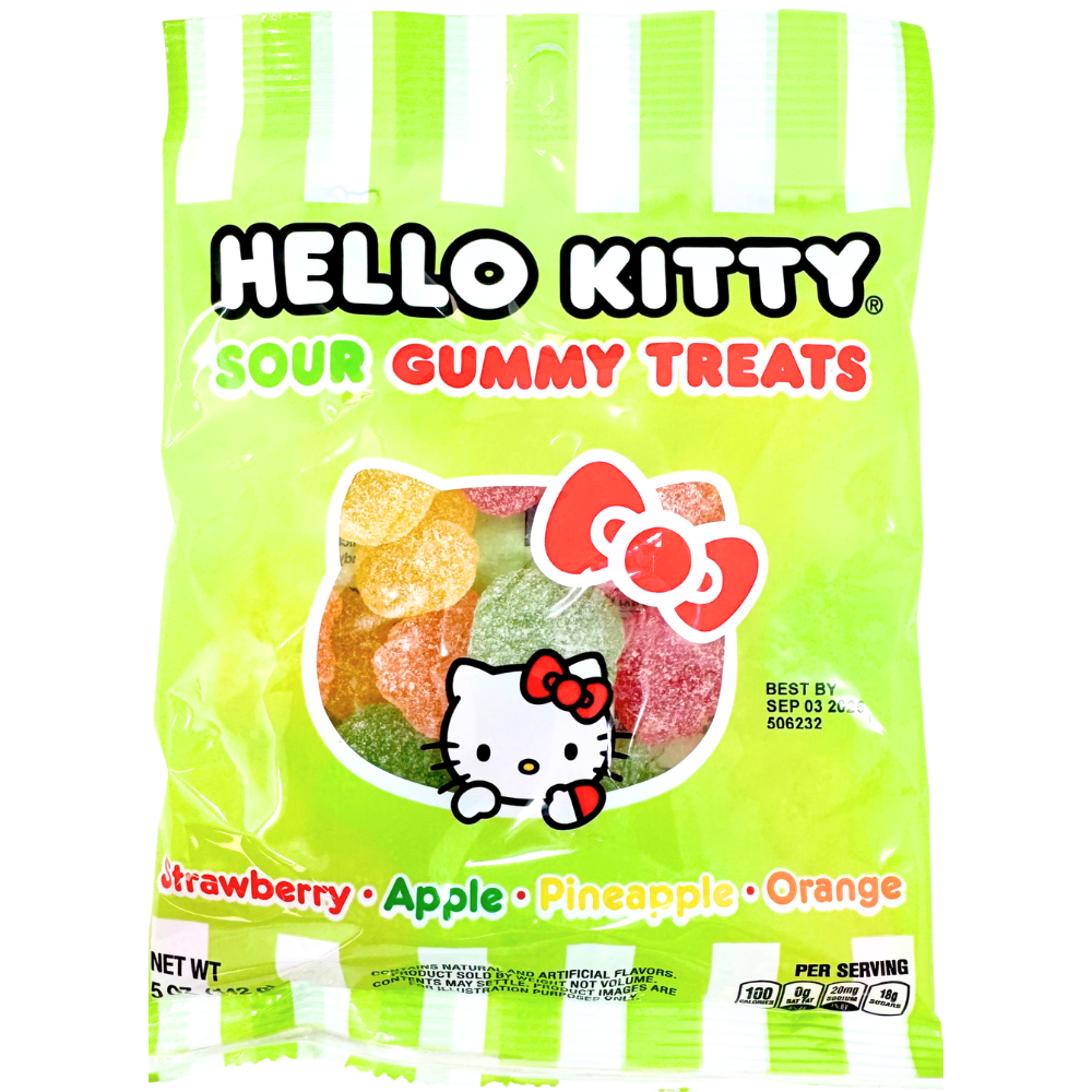 Hello Kitty Sour Gummi Treats 5oz | Candy District