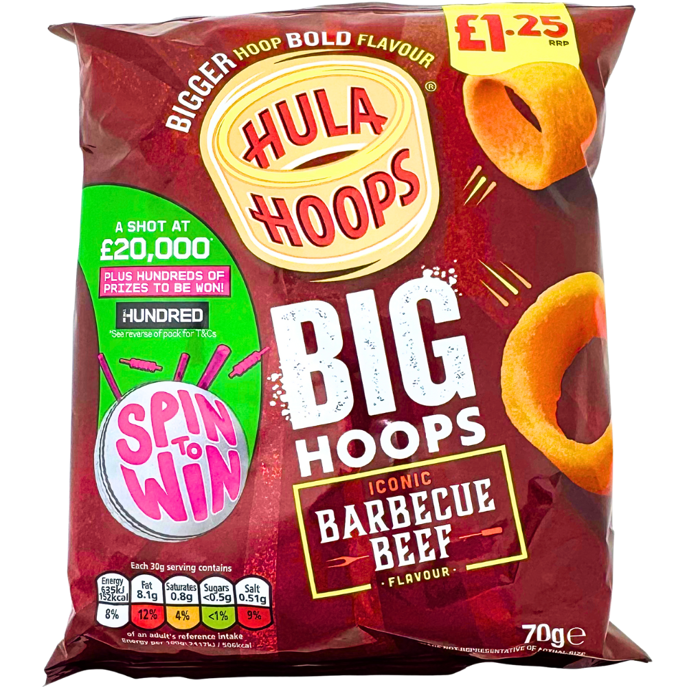 Hula Hoops Big Hoops BBQ Beef (UK) - 70g | Candy District