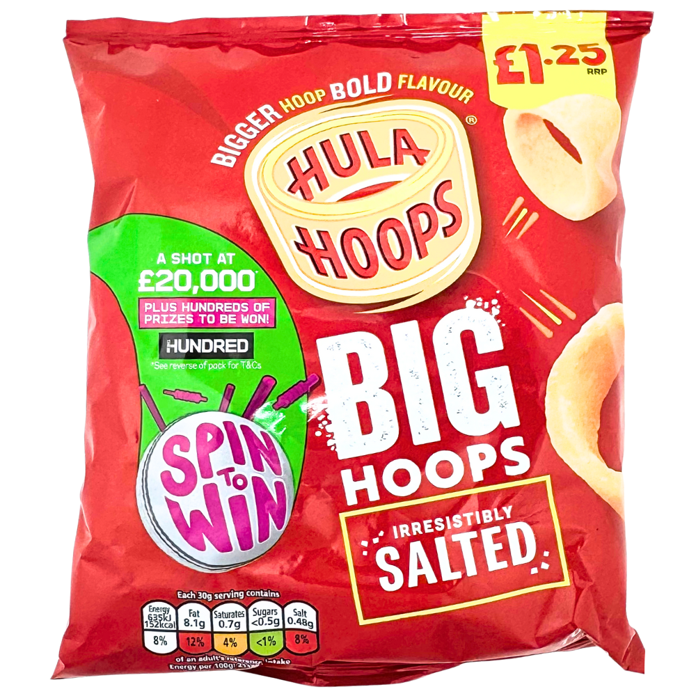 Hula Hoops Big Hoops Original Salted (UK) - 70g | Candy District