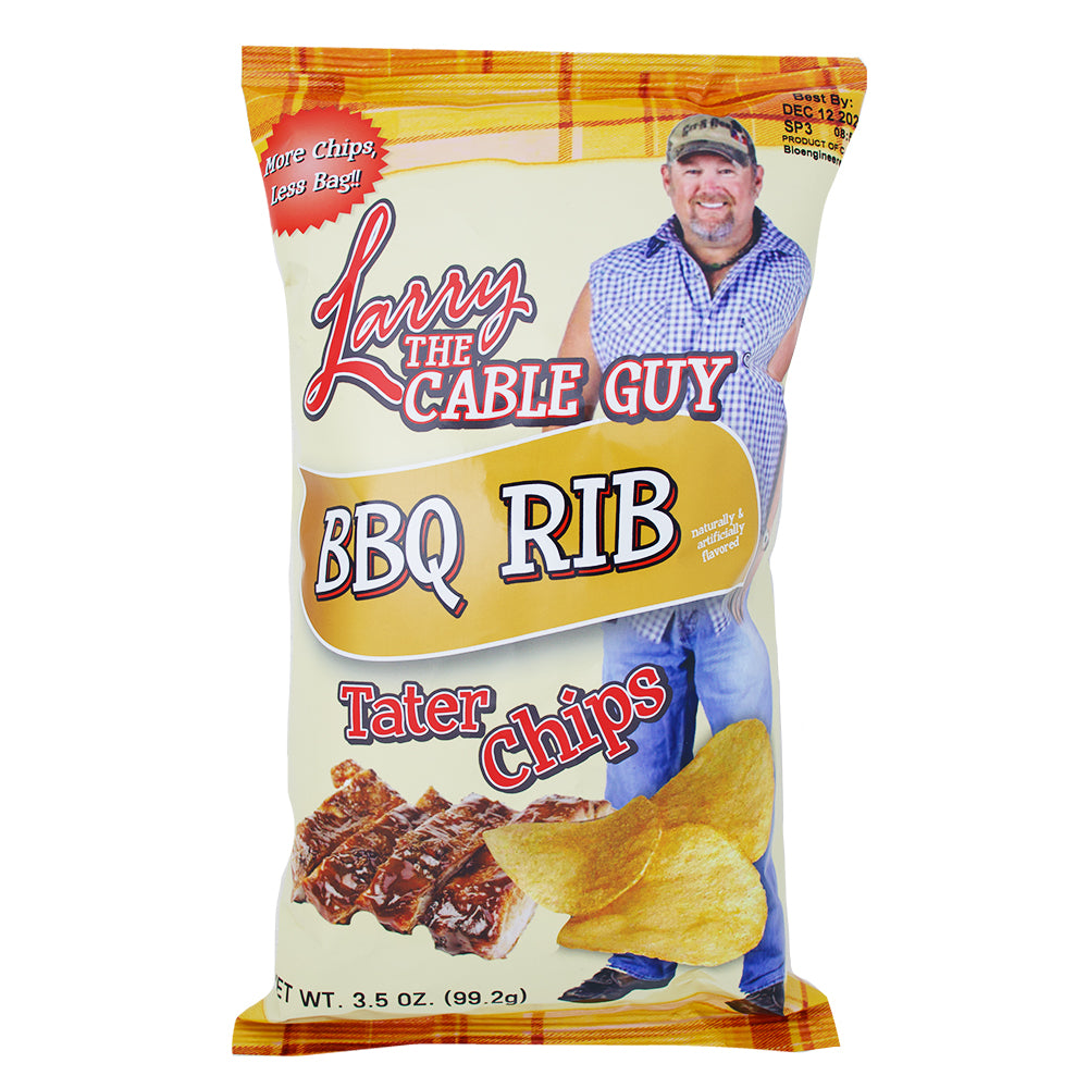 Larry The Cable Guy Tater Chips BBQ Rib 3.5oz - 12 Pack | Candy District