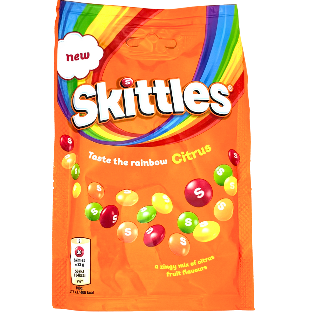 Skittles Citrus Pouch (UK) - 136g | Candy District