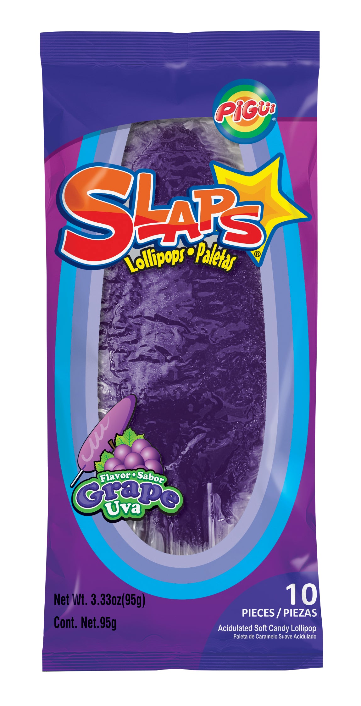 Slaps Grape Lollipops - 95g | Candy District