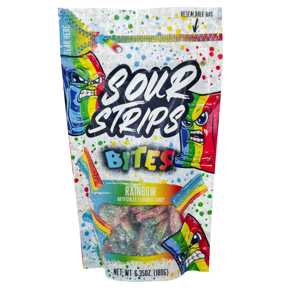 Sour Strips Bites Rainbow 6.35oz | Candy District