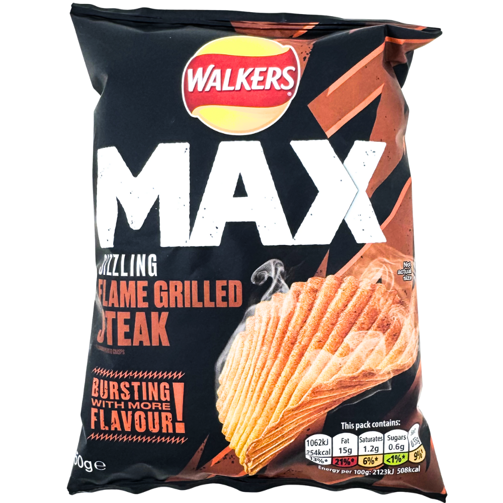 Walkers Max Flame Grilled Steak Chips (UK) - 50g | Candy District