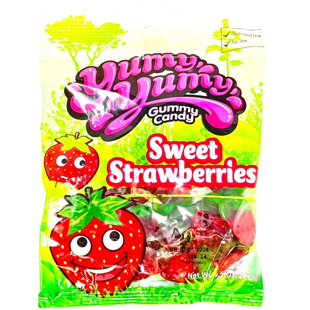 Yumy Yumy Sweet Strawberries 4.5oz | Candy District