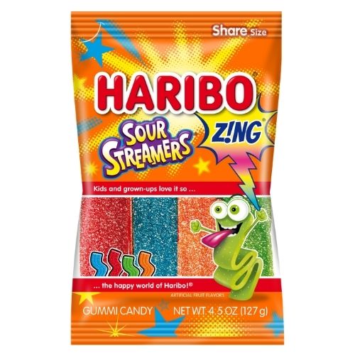 Haribo Sour Streamers Zing | Candy District