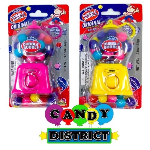 Kidsmania Dubble Bubble Key Ring Gumball Dispenser - 12 Pack – Candy ...