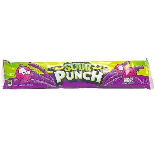 Sour Punch Grape Straws 2 oz. | Sour Candy from the 90s – Candy District