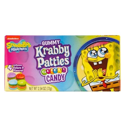 Sponge Bob Square Pants Gummy Krabby Patties Colors Candy 254 Oz 12 9667
