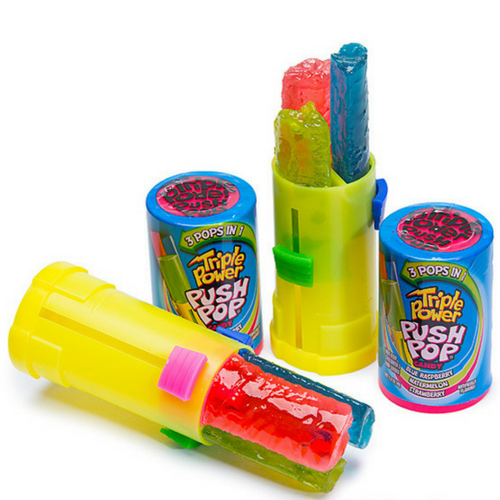 Topps Triple Power Push Pop Lollipops | Candy District